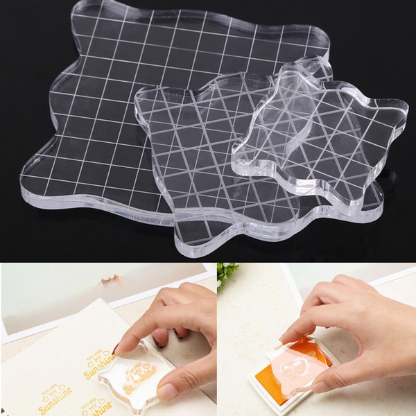 Acrylic Stamping Grid Block Scrapbooking Cards Stamping Tools ...