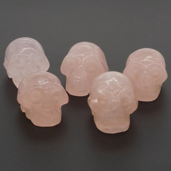 1 PC 100% Natural Gemstone Rose Quartz Crystal Healing Carved Stone ...