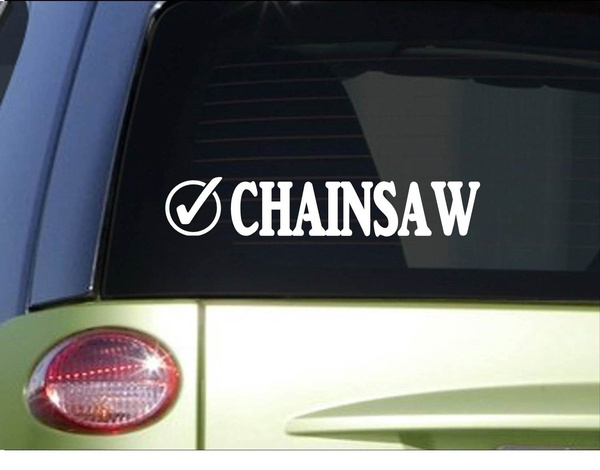 Chainsaw Check 8" Sticker decal vinyl lumberjack timber logger logging ...