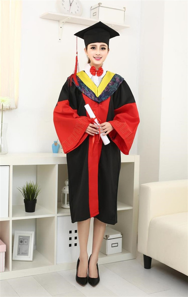 Academic Dress Baccalaureate gown Graduation Ceremony Costume Unisex ...