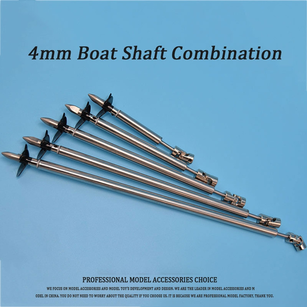 Model Boat 4mm Ship Shaft Drive Shaft +Cardan Joint+3 Blades Propeller ...