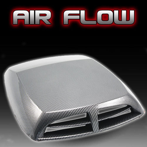 Universele Auto Decoratieve Air Flow Intake Scoop Turbo Bonnet Vent ...