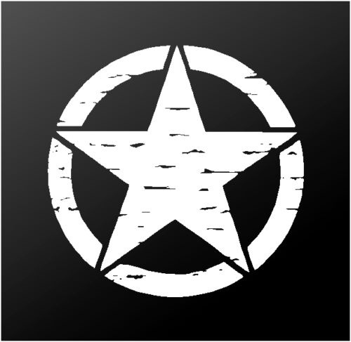 Distressed Army Jeep Star USMC Military Vinyl Decal Car Window Body ...