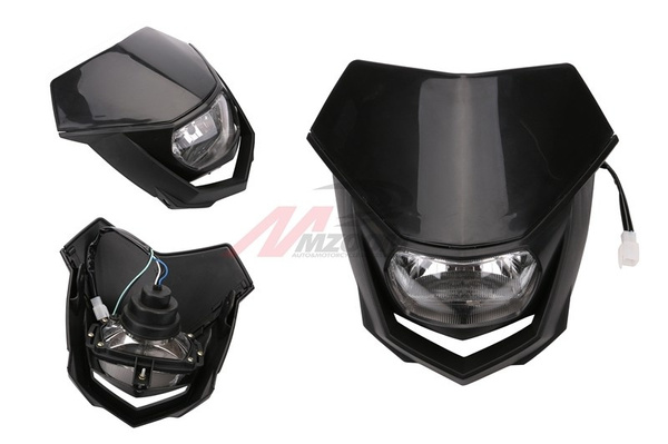 Motorcycle Universal Halo H4 Headlight White Black orange Motorcycle ...