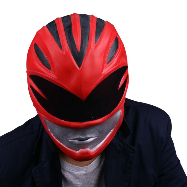 2017 Movie Power Rangers Masks Red Rangers Cosplay Props Latex Helmet ...
