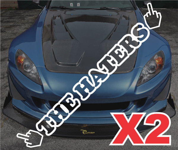 (X2) Fck The Haters Vinyl Decal Bumper Sticker JDM Drift Dope | Wish
