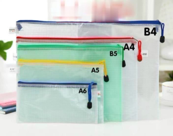 1PC Zipper Bag Pouch A4 A5 A6 Size Document File Paper Organizer 1pc-zipper-bag-pouch-a4-a5-a6-size-document-file-paper-organizer