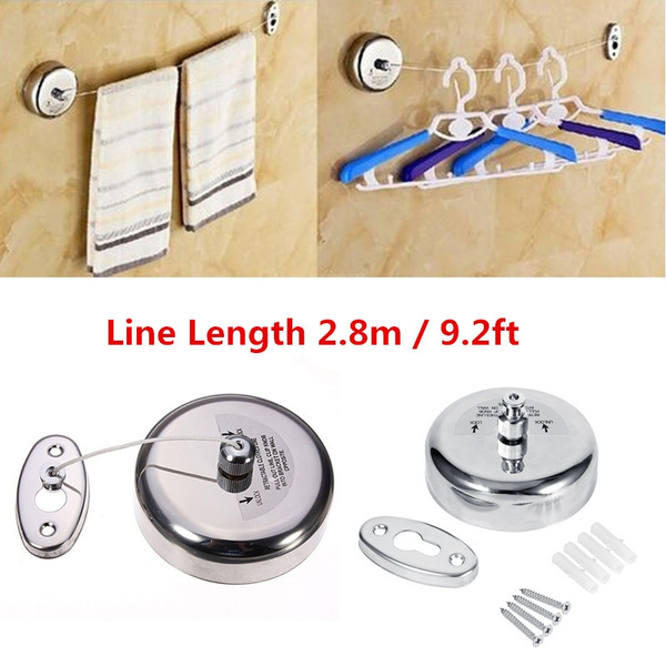 Stainless Steel Retractable Clothes Line Dryer Indoor Outdoor Laundry ...