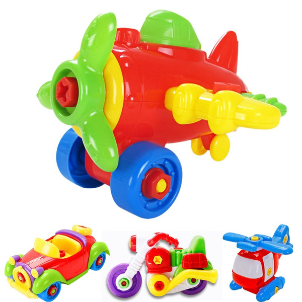 4 Types Child Gift Funny Disassembly Assembly Classic Car Plane ...