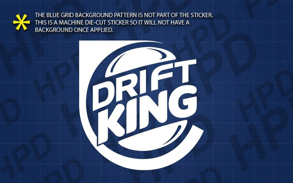 2Pcs/Pair Drift King Sticker Die Cut Decal Self Adhesive Vinyl JDM ...