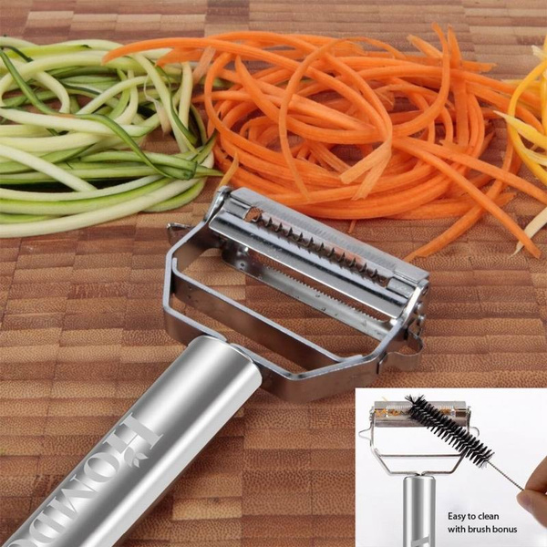 Stainless Steel Peeler Fruit Vegetable Shredder Slicer Double Planing ...