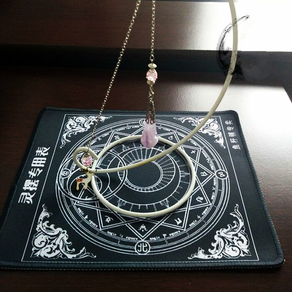 Table Pendulum Chart Triple Moon Pentacle Tarot Card Wicca Pagan Altar ...