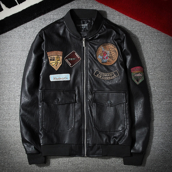 Baseball Leather Jacket Men Black White College Jaqueta Couro Men's PU ... Baseball Leather Jacket Men Black White College Jaqueta Couro Men's PU ...