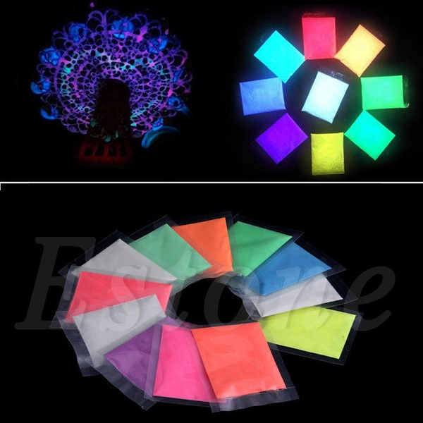 Fluorescent Super Bright Glow-in-the-Dark Powder Glow Pigment BLU | Wish