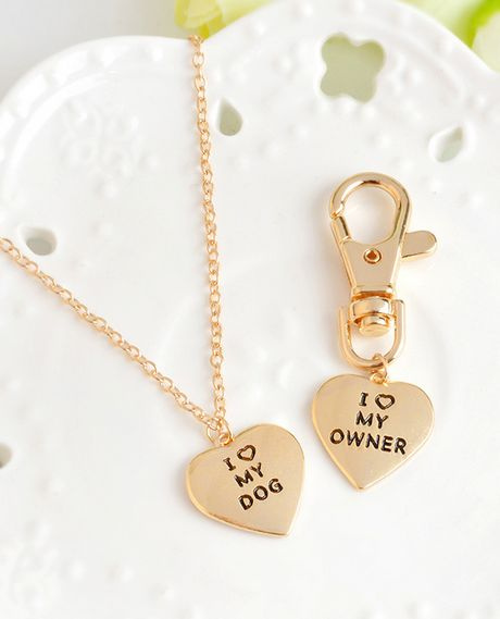 Gold or Silver Matching Pet Best Friend Necklace - Dog Tag - Matching ...