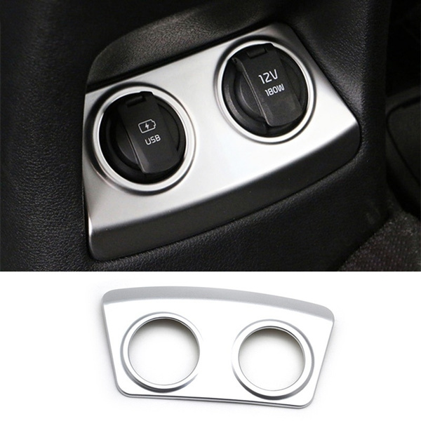 Autoxbert Car Styling Chrome Cargo Mat Cigarette Lighter Trim Cover ...