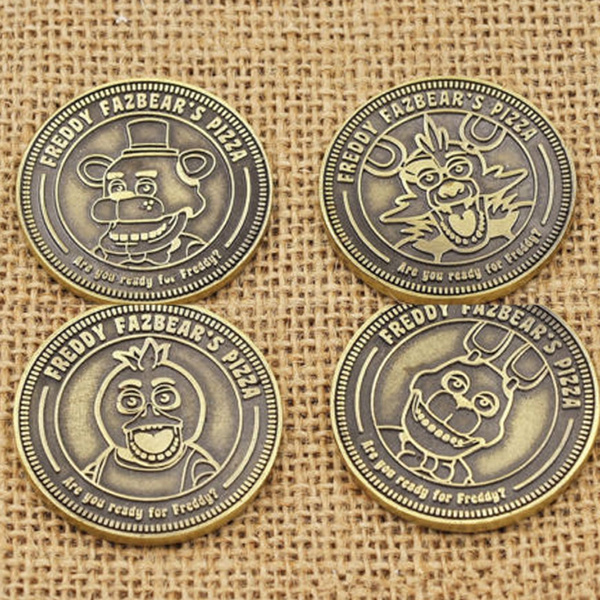 FNAF Five Nights at Freddy's Freddy Fazbear's Pizza Commemorative Coins ...