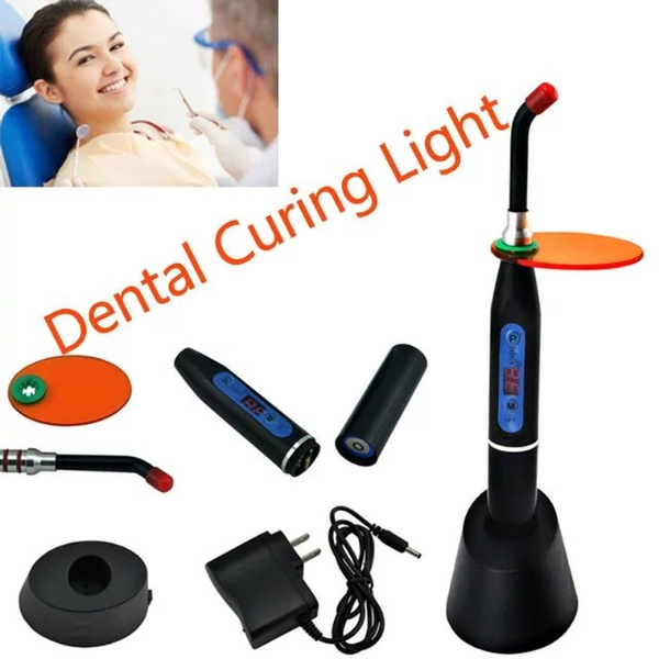 Dental 5W Wireless Cordless LED Curing Light Lamp 1500mw - BLACK | Wish