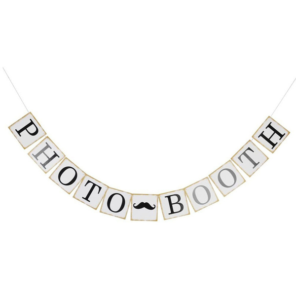 Flags Fun Booth Vintage Wedding Decorations Photo Festive Banner Props ...