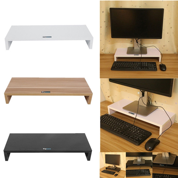 Monitor Computer LED Stand Riser Shelf Desktop Entertainment Center ...