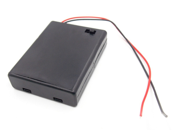 Battery Cover Box Plastic Holder with ON/OFF Switch for 4 x AA ...