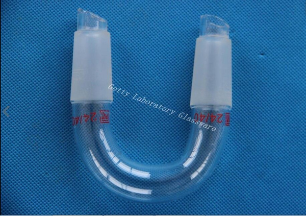 Lab glass U shape Glass Connecting Adapter,Distilling Adapter with both ...