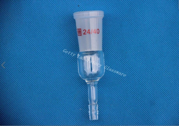 Lab glass straight vacuum/inert gas adapter with 24/40 Inner joint ...