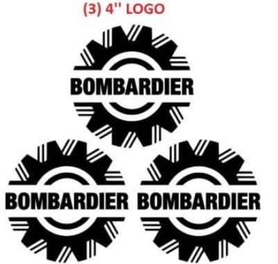(#19) 3 X Bombardier logo sticker decal emblem | Wish