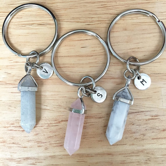 Crystal Initial Keychain, Crystal Key Chain, Crystal Keyring, Initial ...