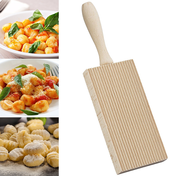 1 Pcs Gnocchi Board, Wooden Gnocchi and Cavatelli Paddle Grooved Pasta ...