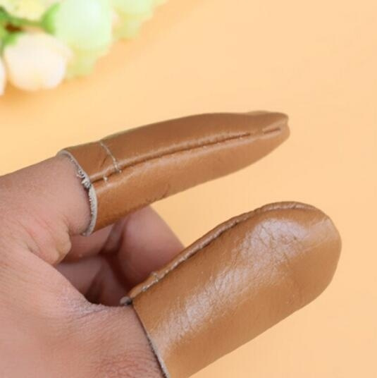 2pcs Handmade Patchwork Thimble Cover Faux Leather Thimble DIY Sewing ...