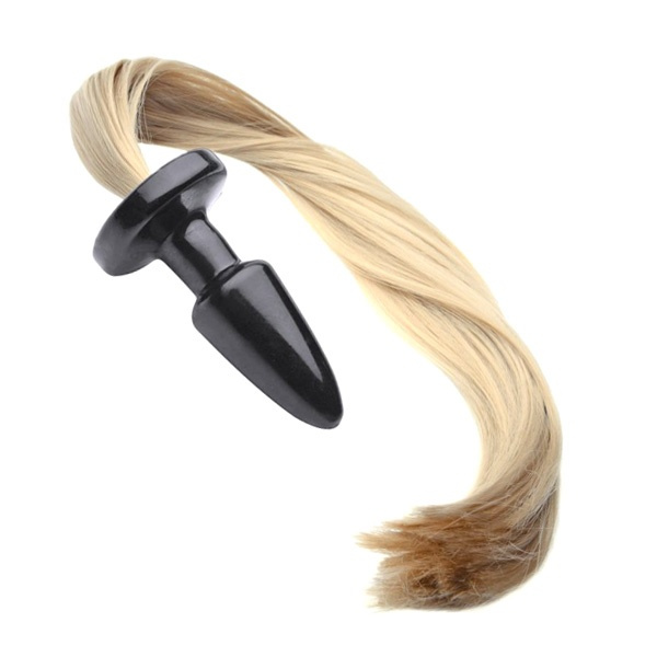 Blondie Pony Tail Plug, Fetish Animal Role Play Horse Plug Tail, 50cm ...