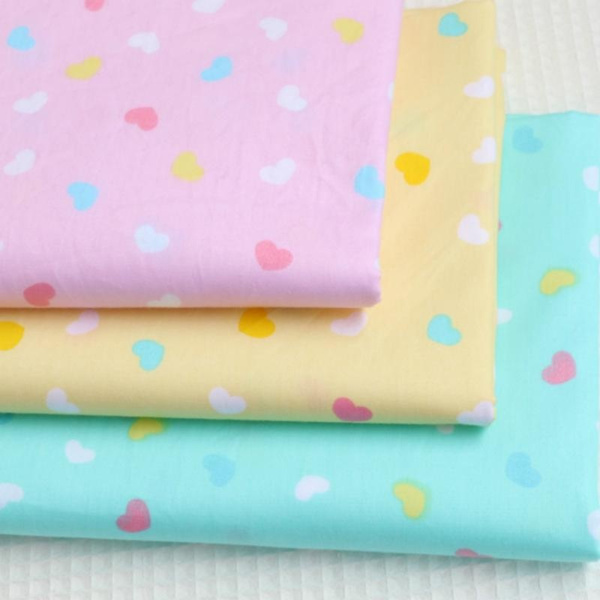 50x160cm Heart Pattern Cloth 100% Cotton Twill Fabric Quilting Clothes ...
