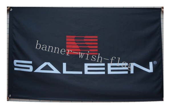 Black Saleen flag 3X5ft Saleen racing car banner flags | Wish