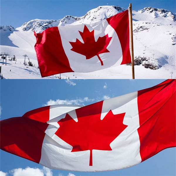 3x5ft Canadian Flag Polyester Canada Maple Leaf Banner Indoor Outdoor ...