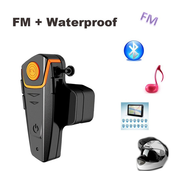 Bluetooth Helmet Intercom BT-S2 IPX7 Waterproof BT 3.0 with FM ...