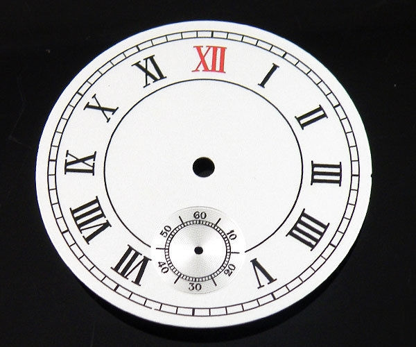 38.9mm analog Sterile white Dial Numberals Dial fit ETA 6498 or Seagull ...