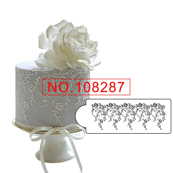 Large Vintage Lace Cake Stencil Cake Lace Side Plastic Stencil Cake