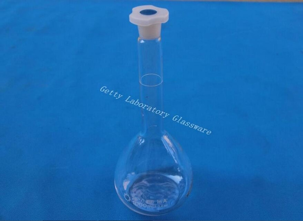 Lab flask 1000ml volumetric flask, measuring flask, pyrex glass ...
