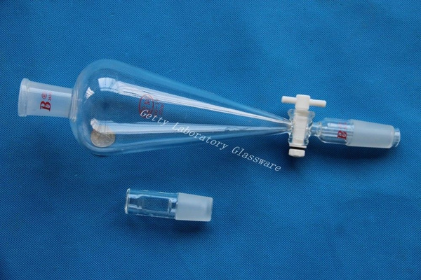 Lab glass 250ml 24/29 joint Separatory funnel, Dropping funnel PTFE ...