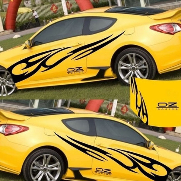 Car Truck Decal Vinyl Flame Totem Graphics Side Decal Body Hood Sticker ...