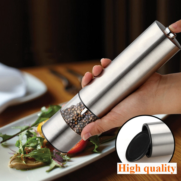 Stainless Steel Electric Grinder Kitchen Grinding Pepper Mill Spice ...