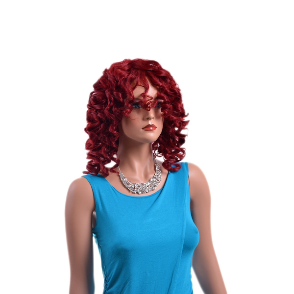 2019 New style Wacky African wig curly wig role playing red woman wig ...