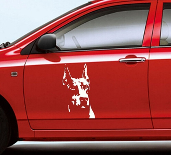 New Product Doberman 3d Car Sticker Dog Vinyl Cars Decals | Wish