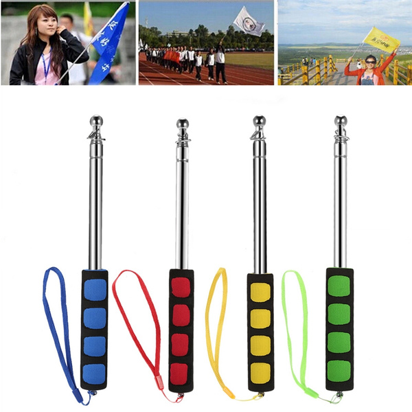 Flag Pole 1.2M Portable Telescopic Extendable Flag Handheld Pole Tool ...