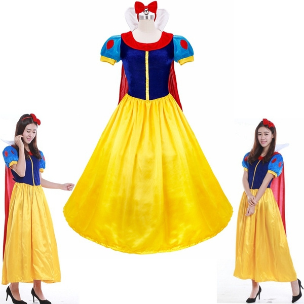 Adult Snow Princess Costume Cosplay Fantasia Halloween Costumes For ...