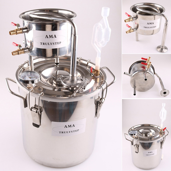 10L-100L DIY HOME Distiller Stainless Steel Moonshine Still Water ...