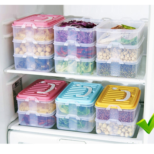 Double-deck Food Transparent Plastic Storage Dry Dried Clear Cereal ...