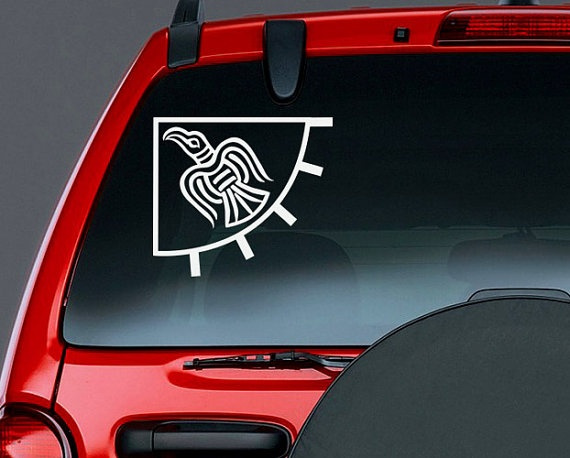Raven Banner Viking Vinyl CAR DECAL Odin Norse Mythology Pagan Asatru ...