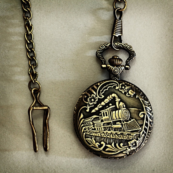 Trainspotter's Pocket Watch Vintage Inspired Men's Bronze pocket watch ...